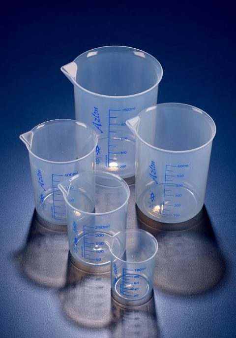 Beakers, low form, printed graduations, polypropylene | VNK Supply ...